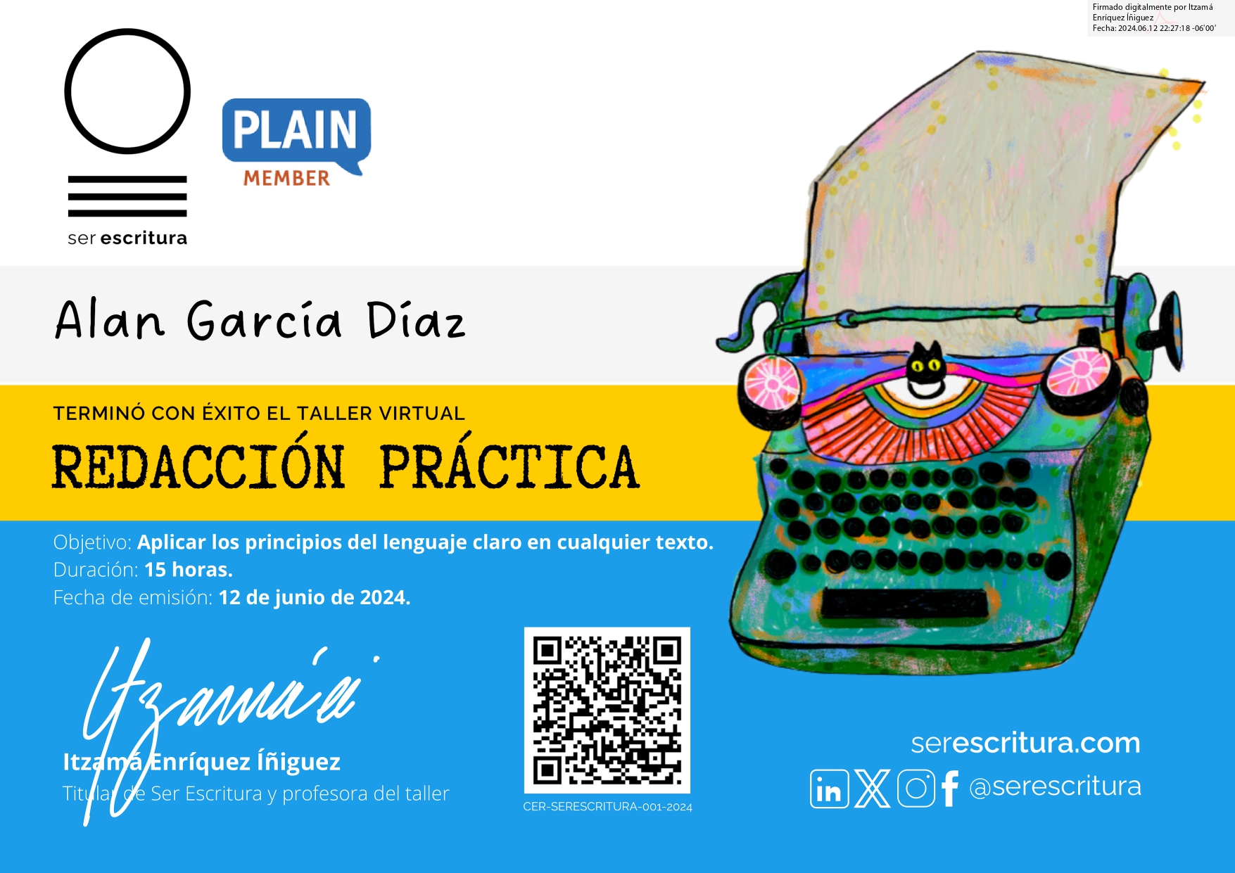 Alan García Díaz – Ser Escritura